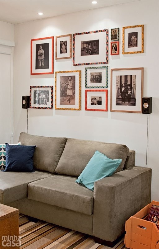 Decoração com fotos na parede